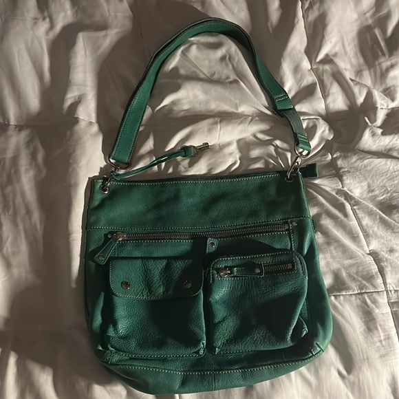 Fossil | Bags | Vintage Fossil Sutter Crossbody Purse Teal Leather 3 ...